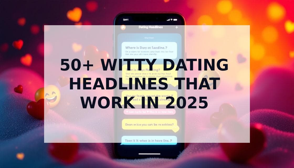 Witty Headlines For Dating Profiles That Stand Out in 2025