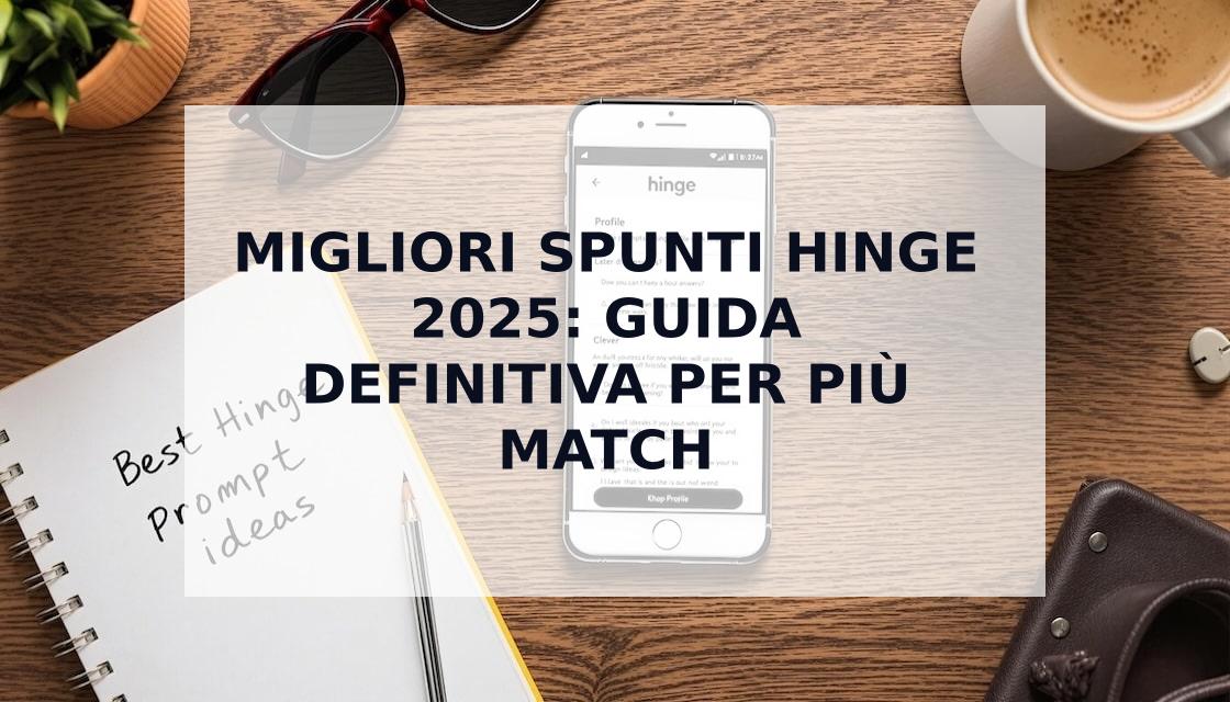 Migliori Spunti Hinge 2025: Guida Definitiva per Più Match