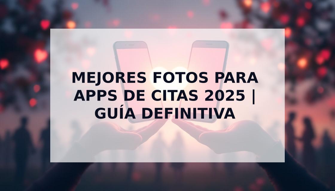 Mejores Fotos para Apps de Citas 2025 | Guía Definitiva