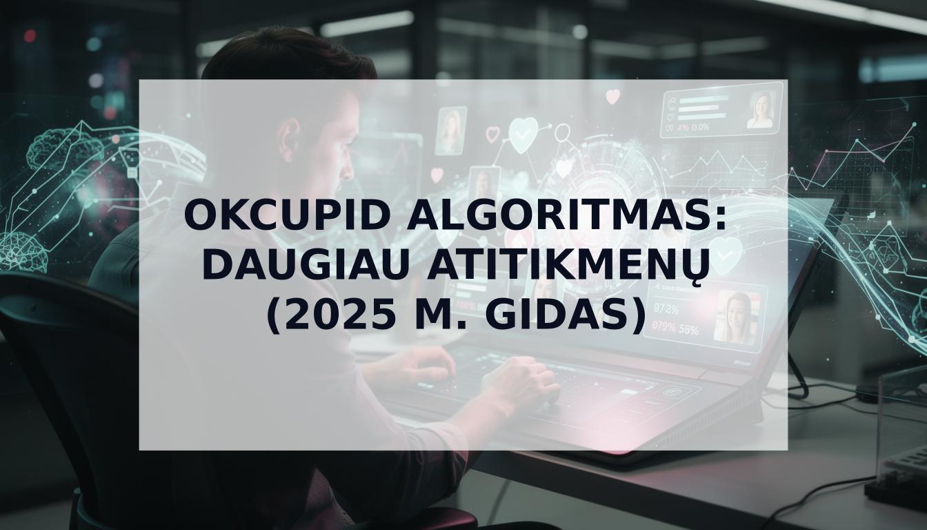 OkCupid algoritmas: daugiau atitikmenų (2025 m. gidas)