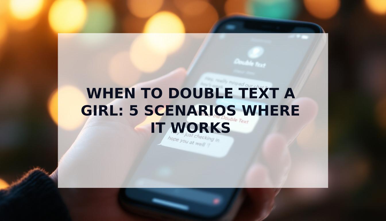 When to Double Text a Girl: 5 Scenarios Where It Works
